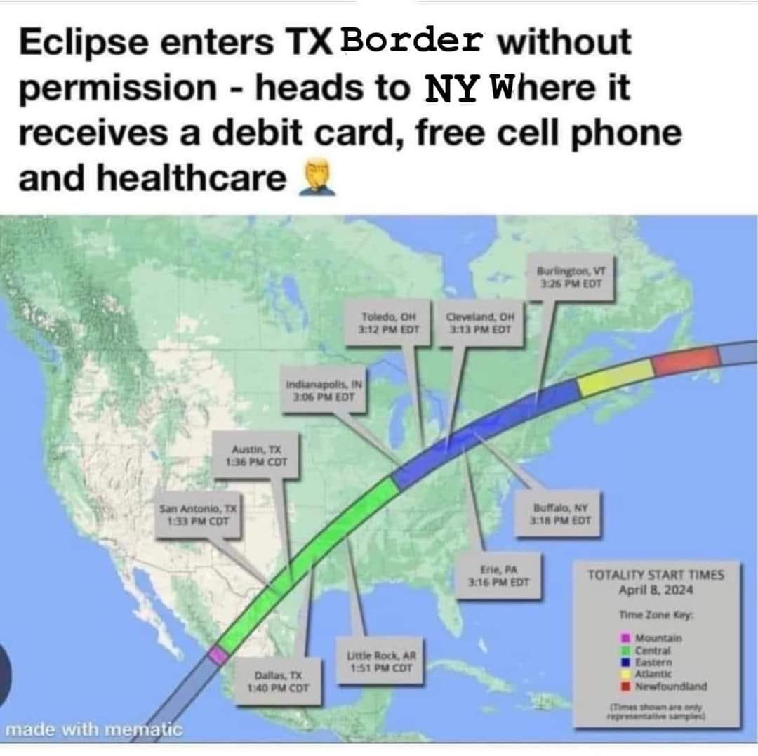 Solar Eclipse enters TX – pastorwardclinton